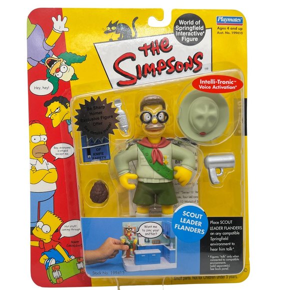 The Simpsons | Toys | Simpsons Scout Leader Flanders Voice Activated ...
